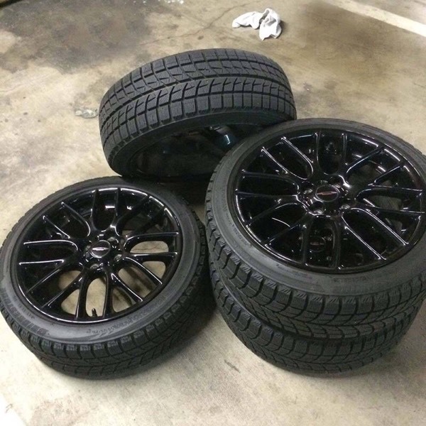 Jcw r112 black cross spoke challenge alloy wheels 17" inch 4x100 s john ...
