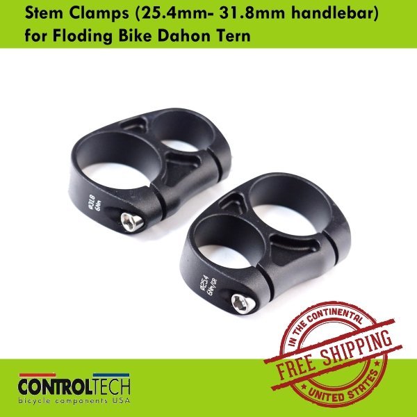 Controltech Stem Clamps (25.4mm-31.8mm handlebar) for Folding Bike ...