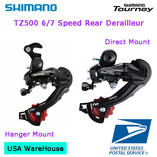 Shimano Tourney RD-TZ500 6/7 Speed Direct / Hanger Mount Rear Deraille ...