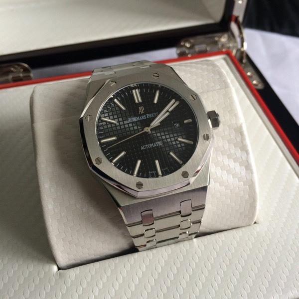 All stainless hexagonal face automatic mens watch audemars piguet ...