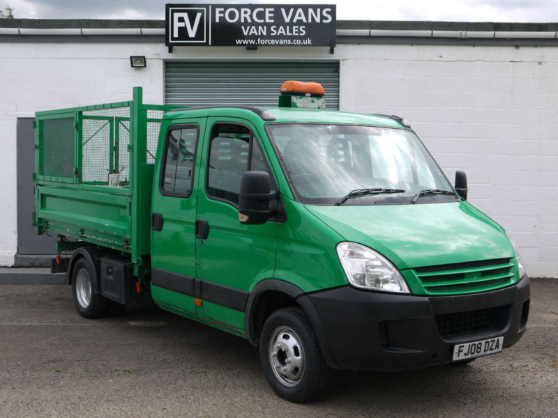 IVECO DAILY 35C12 LWB CREW CAB 3 WAY CAGE TIPPER DROPSIDE CREW TRUCK ...