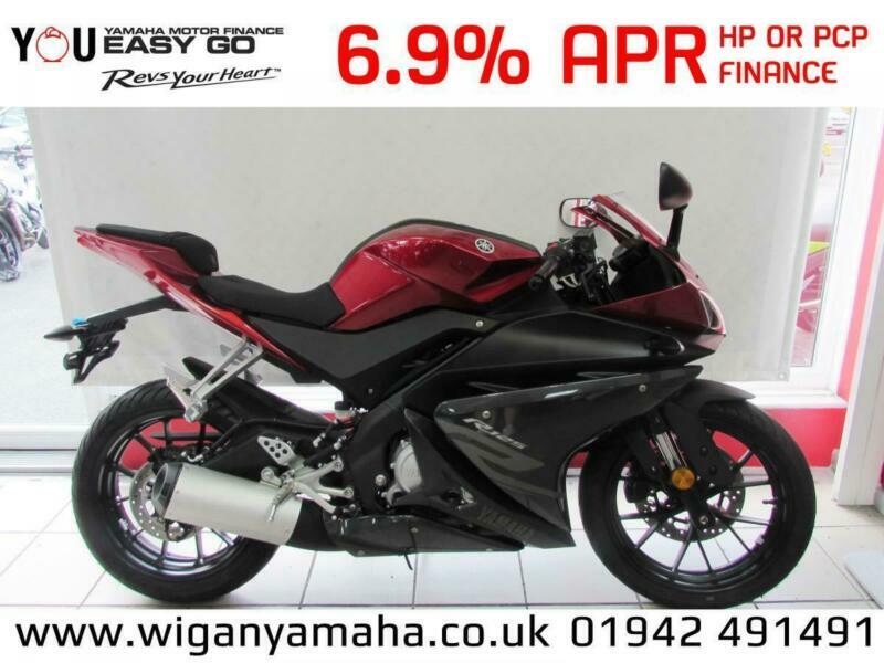 YAMAHA YZF-R125 ABS IN TECH RED. 68 REG ONLY 68 MILES, 125cc SPORTS ...