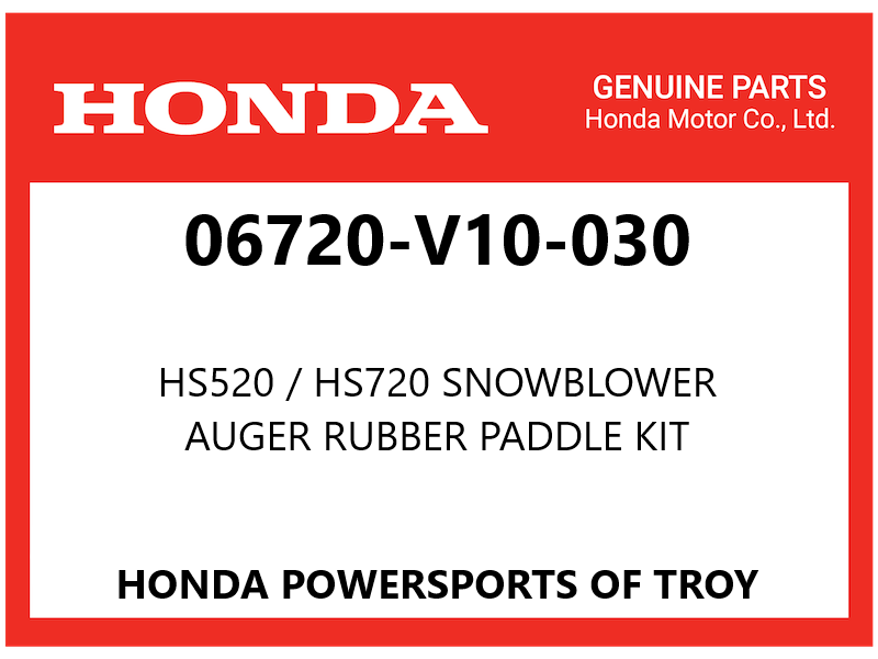 Genuine Honda Rubber Auger Paddle Kit Hs520 Hs720 Snow Blower