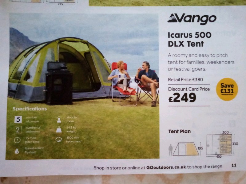 Vango Icarus 500 for sale in UK | View 36 bargains