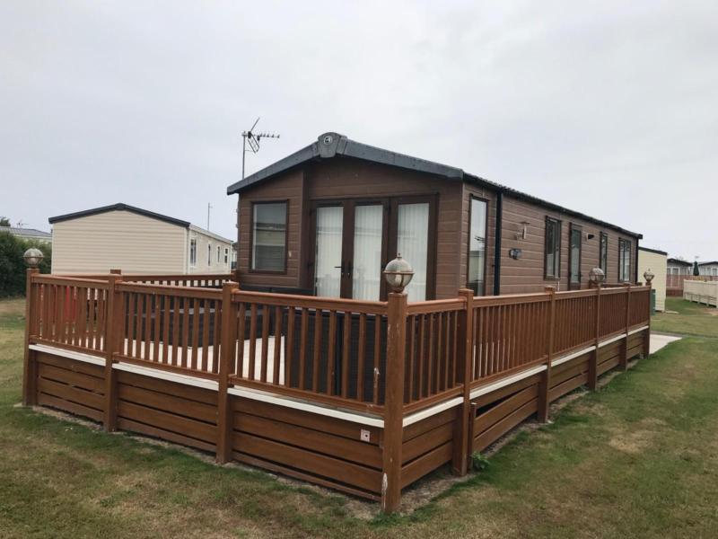 BROWN UPVC STATIC CARAVAN DECKING FOR SALE | in Prestatyn, Denbighshire ...