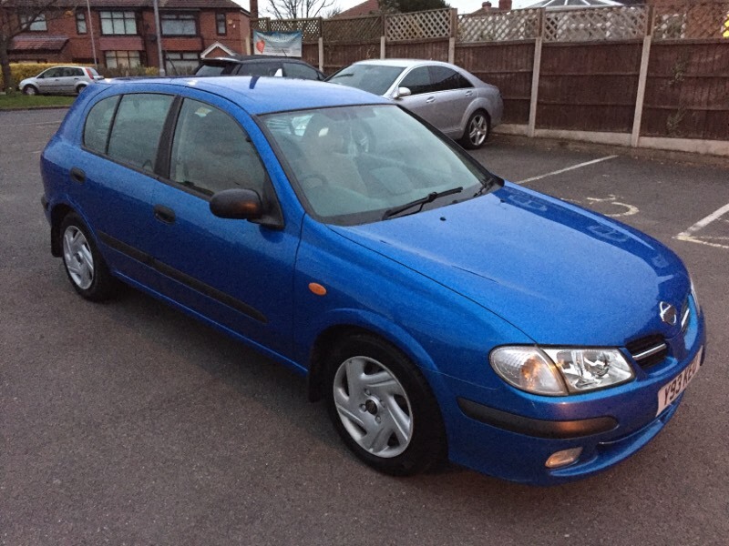 NISSAN ALMERA 1.5 2001 Y REG BLUE 5 DOOR AIR CON NEWER SHAPE £395 NO ...