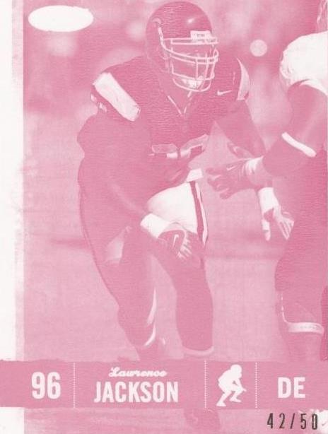 2008 SAGE Hit - Make Ready Magenta #36 Lawrence Jackson /50 (RC) for ...