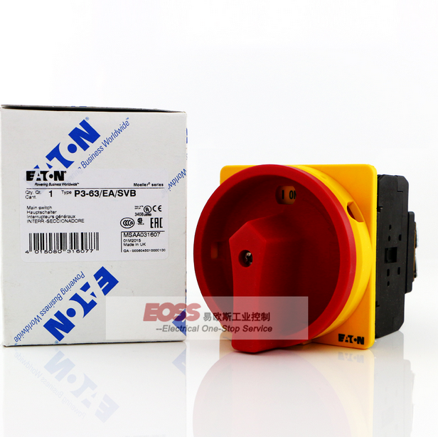 Eaton P3-63/EA/SVB Main Switch Built-in/red Safety Switch, 47% OFF