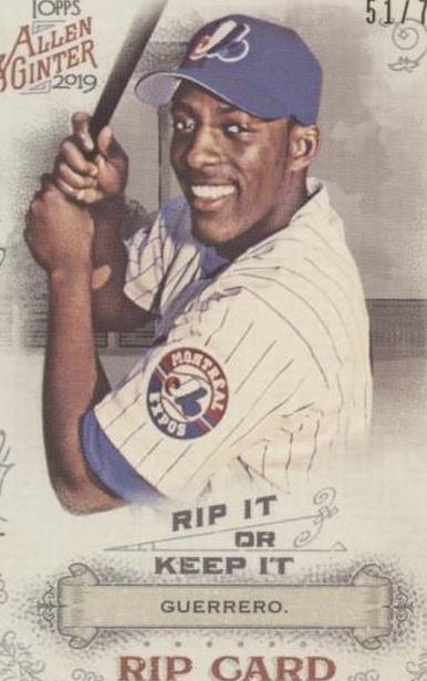 2019 Topps Allen & Ginter - Rip Cards Ripped #RIP-32 Vladimir Guerrero ...