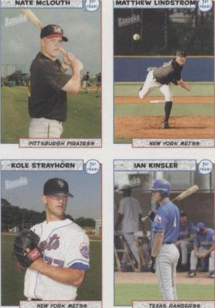 2005 Topps Bazooka - 4 on 1 Stickers #55 Ian Kinsler, Nate McLouth ...