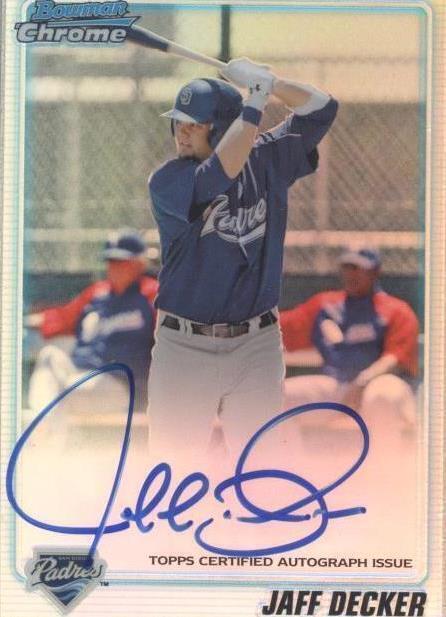 2010 Bowman Chrome - Prospects Jaff Decker #BCP109 Refractor Autographs ...