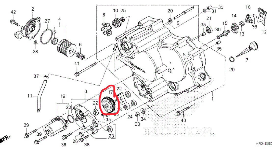 Shaft | Honda Rancher 500 Starter Reduction Gear Shaft | Honda Rancher 500 Starter Reduction Gear