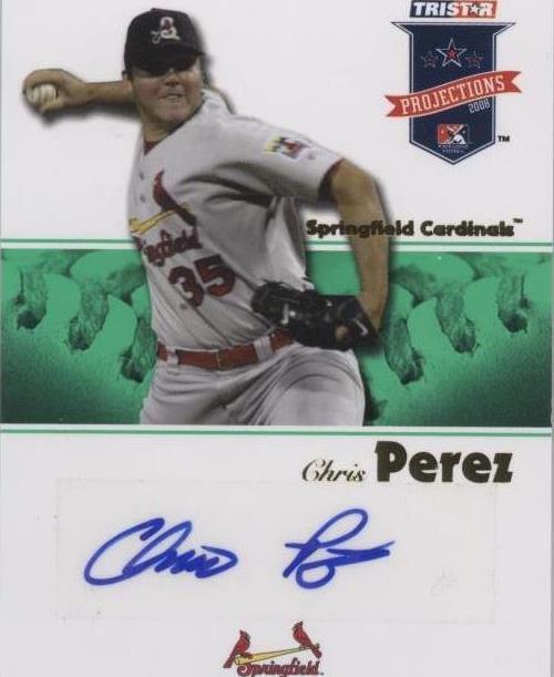 2008 TRISTAR PROjections - Green Autographs #383 Chris Perez /50 (AU ...