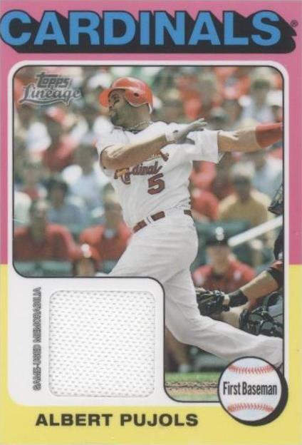 2011 Topps Lineage - Mini 1975 Design Relics #75R-AP Albert Pujols (MEM ...