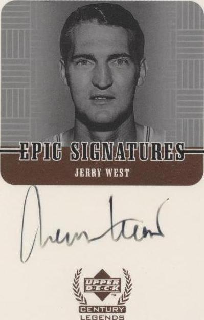 1998-99 Upper Deck Century Legends - Epic Signatures Jerry West #JW (AU ...