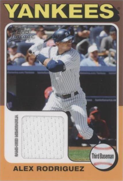 2011 Topps Lineage - Mini 1975 Design Relics #75R-ARO Alex Rodriguez ...