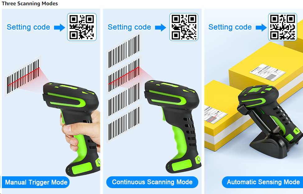 Stand 433 Wireless | Industrial Wireless 2d Bluetooth Barcode Scanner