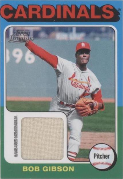 2011 Topps Lineage - Mini 1975 Design Relics #75R-BG Bob Gibson (MEM ...