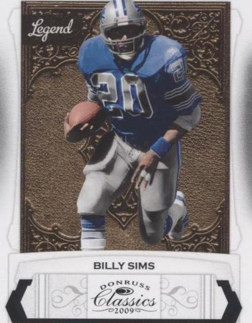 2009 Donruss Classics - Legend Billy Sims #104 /999 for sale online | eBay