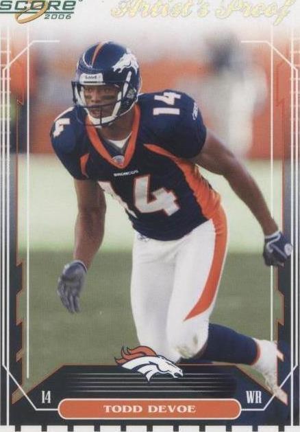 2006 Score - Todd Devoe #297 Artist Proof /32 (RC) for sale online | eBay