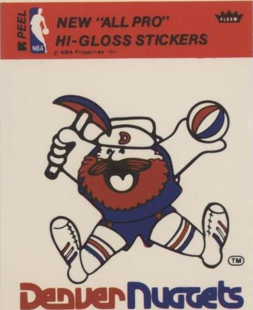 1976-78 Fleer NBA Basketball Team Stickers - Denver Nuggets Red for ...