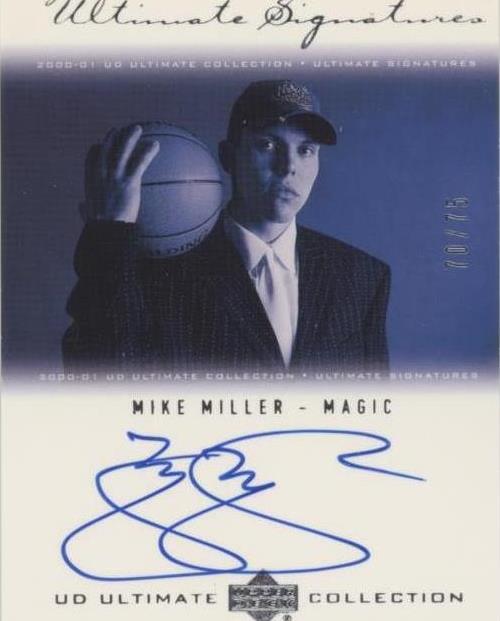 2000-01 UD Ultimate Collection - Ultimate Signatures Silver #MM-SI Mike ...