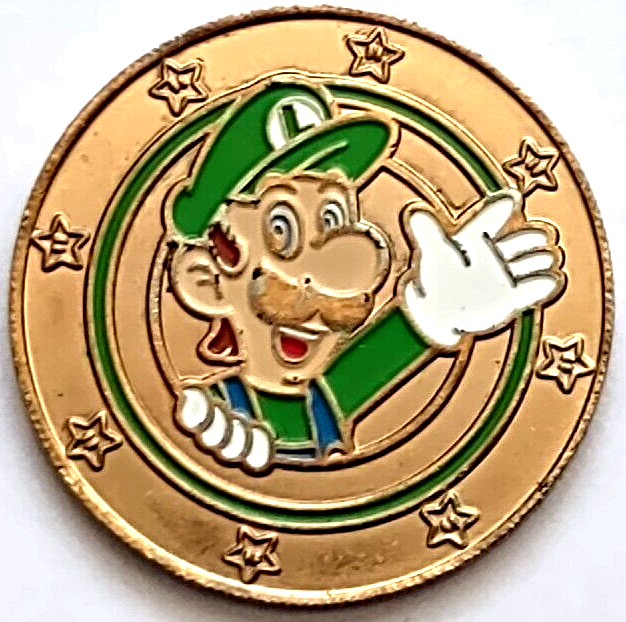 Super Mario Luigi Token Nintendo Game Token Frankford Candy 1.5"のeBay公認 ...