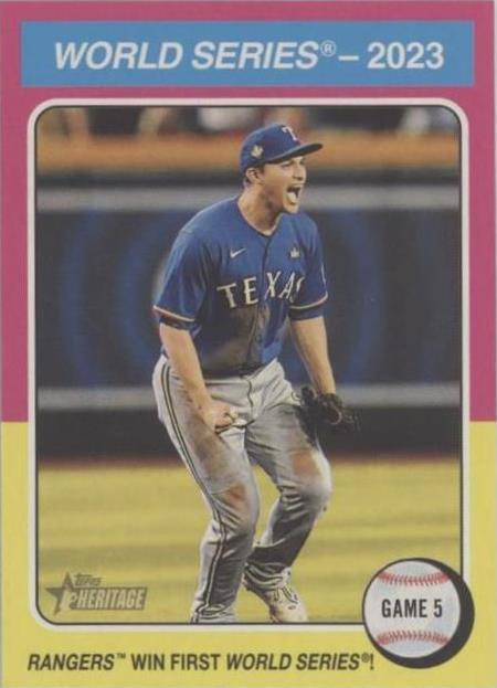 2024 Topps Heritage Mini - World Series Highlights Texas Rangers #466 ...