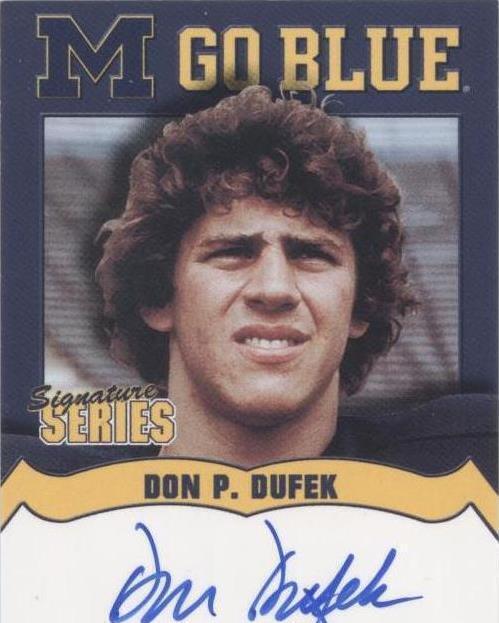 2002 TK Legacy Michigan Wolverines - Go Blue Autographs Don Dufek #MGB8 ...