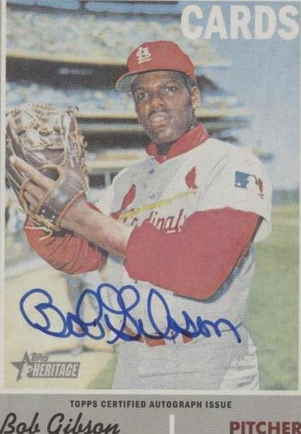 2019 Topps Heritage - Real One Autographs Bob Gibson #ROA-BG (AU) for ...
