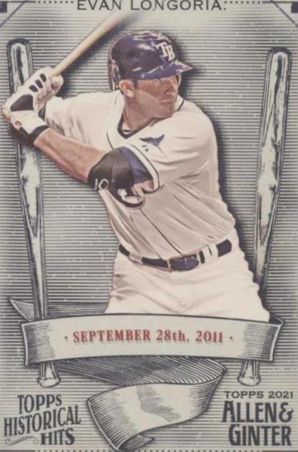 2021 Topps Allen & Ginter's - Historical Hits Evan Longoria #HH-48 for ...