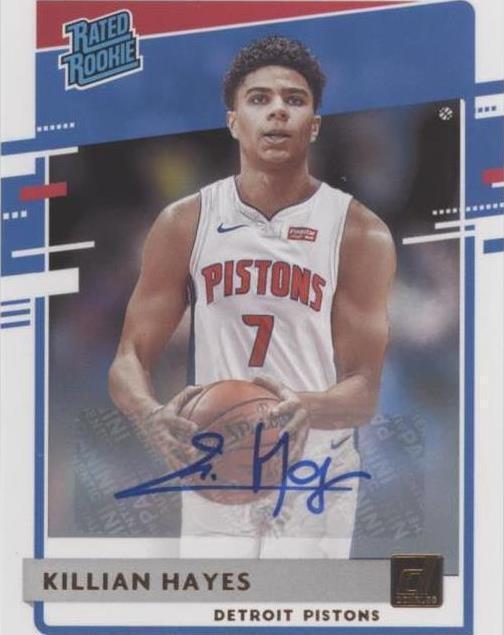 2020-21 Panini Donruss - Rated Rookies Killian Hayes #204 Signatures ...