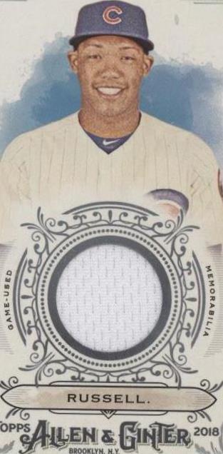 2018 Topps Allen & Ginter - Full-Size Relics B #FSRB-AU Addison Russell ...