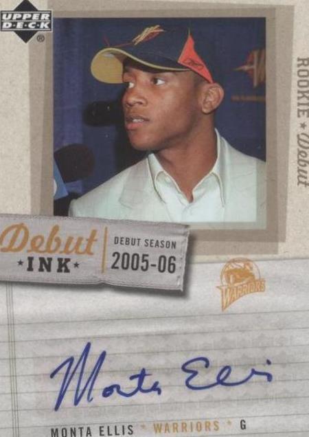 2005-06 Upper Deck Rookie Debut - Debut Ink #DI-ME Monta Ellis (AU, RC ...