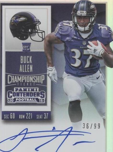 2015 Panini Contenders - Rookie Ticket RPS Buck Allen #206 Championship Ticket Base /99 (AU, RC ...