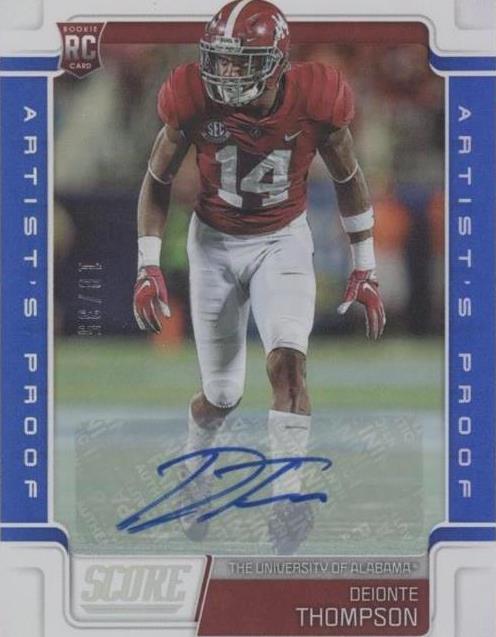 2019 Score - Rookies Artist Proof Signatures #377 Deionte Thompson /35 ...