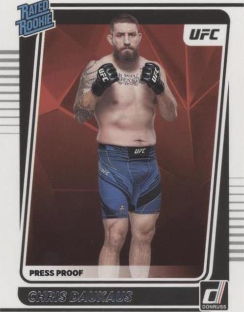 2022 Donruss UFC - Rated Rookie Press Proof Silver #211 Chris Daukaus ...