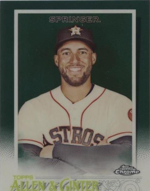 2020 Topps Allen & Ginter Chrome - Green Refractor #12 George Springer ...