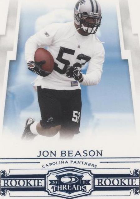 2007 Donruss Threads - Rookie Jon Beason #212 Century Proof Blue /350 ...