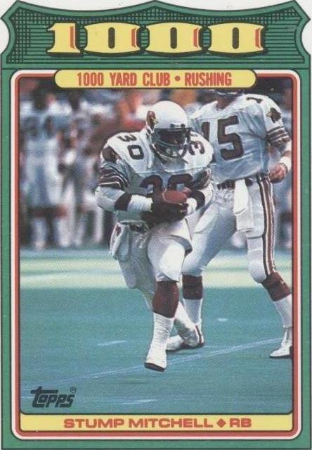 1988 Topps - 1000 Yard Club #23 Stump Mitchell for sale online | eBay
