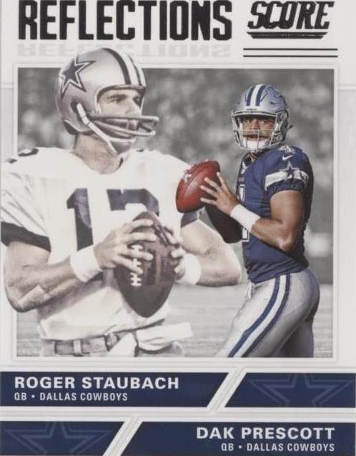 2017 Score - Reflections Dak Prescott, Roger Staubach #8 for sale ...