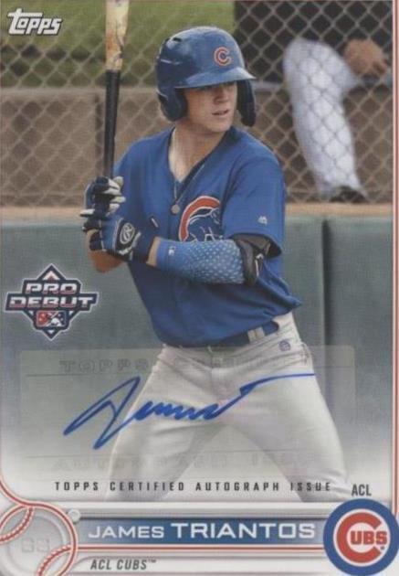 2022 Topps Pro Debut - James Triantos #PD-1 Autographs (AU, RC) for ...
