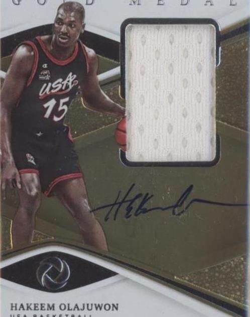 2019-20 Panini Opulence - Gold Medal Jersey Autographs Hakeem Olajuwon ...