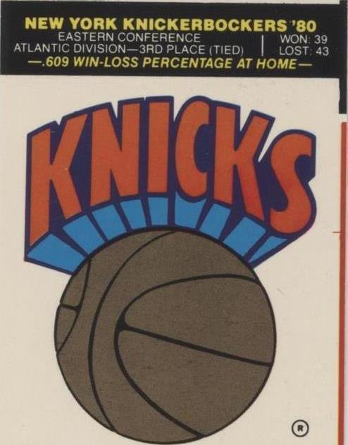 1980-81 Fleer NBA Basketball Team Stickers - New York Knicks Puzzle ...