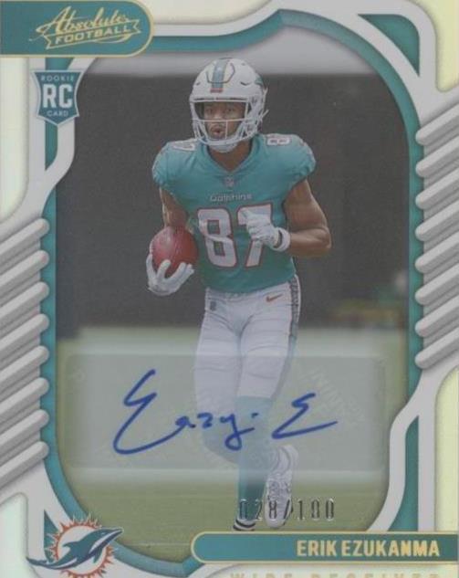 2022 Panini Absolute - Rookies Spectrum Signatures #139 Erik Ezukanma ...