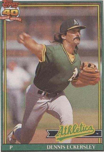 1991 Topps - A* Before Copyright; Bold 40th Anniversary Logo on Back ...