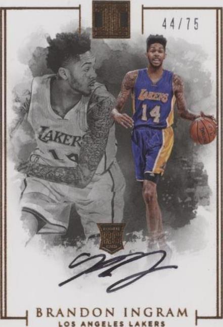 2016-17 Panini Impeccable - Rookie Autographs #102 Brandon Ingram /75 ...