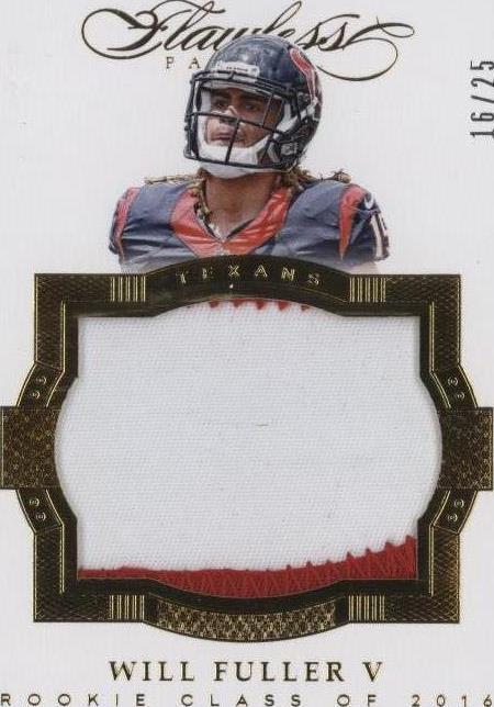 2016 Panini Flawless - Rookie Patches #RPWF Will Fuller V /25 (MEM, RC ...