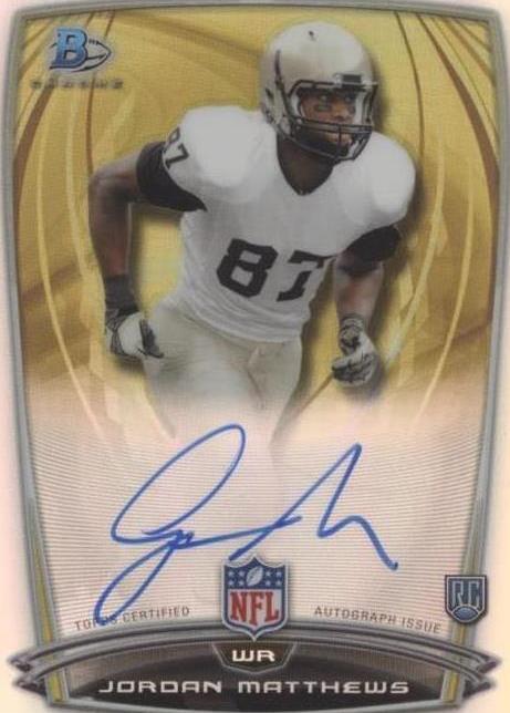 2014 Bowman - Rookie Chrome Refractor Autograph Jordan Matthews #62 (AU ...
