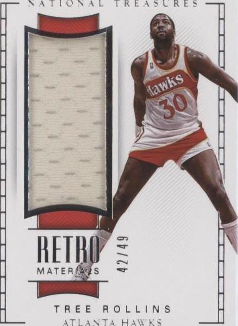 2017-18 Panini National Treasures - Retro Materials #RM-13 Tree Rollins ...